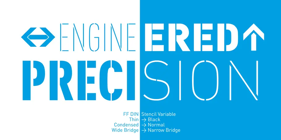 FF DIN Stencil | Monotype.